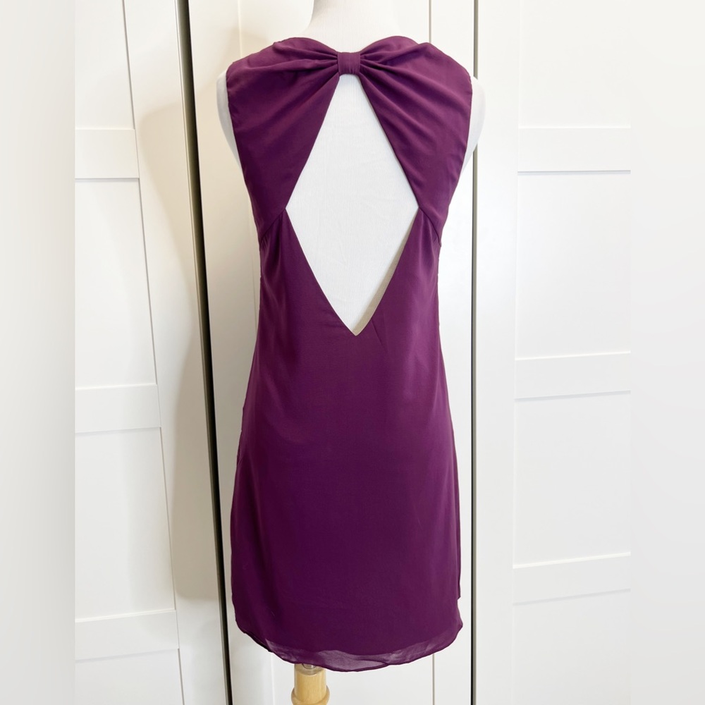 Alice + Olivia Open Back Backless Shift Dress Silk Xs - Gem